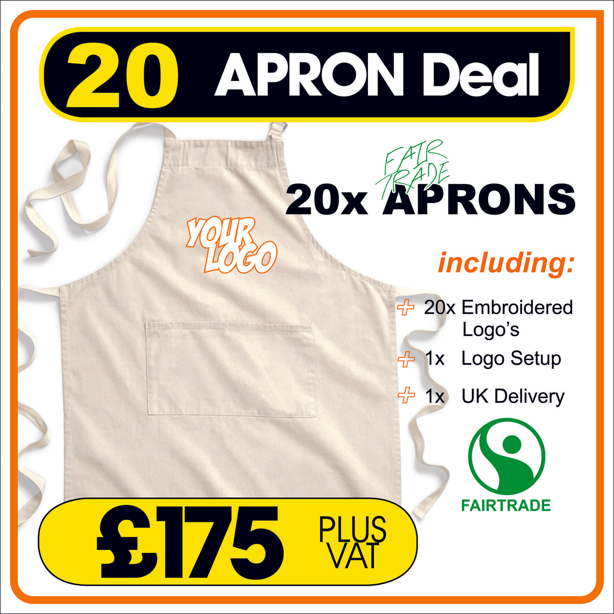 20 Apron Deal (embroidered) - only £8.75 Each – SafetyWear&Signs