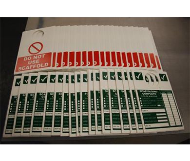 Box of 40 Scaffold Inspection Signs – SafetyWear&Signs