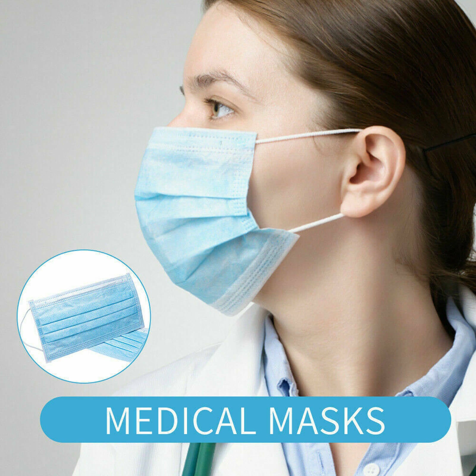 Type IIR Non-Sterile Surgical Mask, Fluid Resistant (FRSM) - Pack of 5 ...